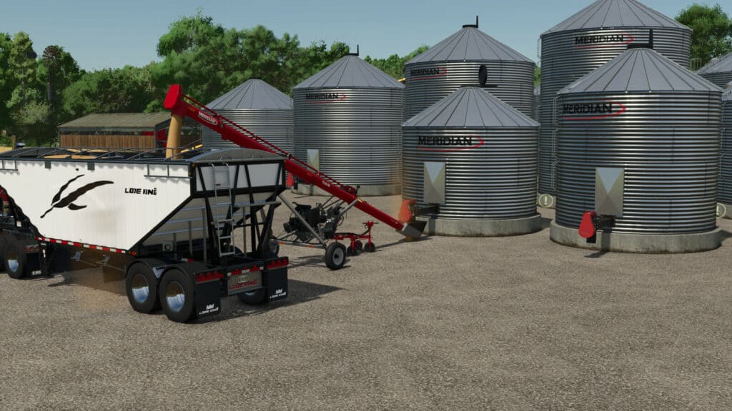 FS25 Meridian Grain Bin Pack v1 (5) - Farming simulator 19 / 17 / 15 Mod