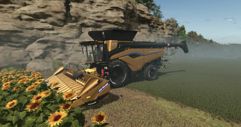 FS25 New Holland 980C Header Gold Edition v1.0 - FS 25 Cutters Mod Download