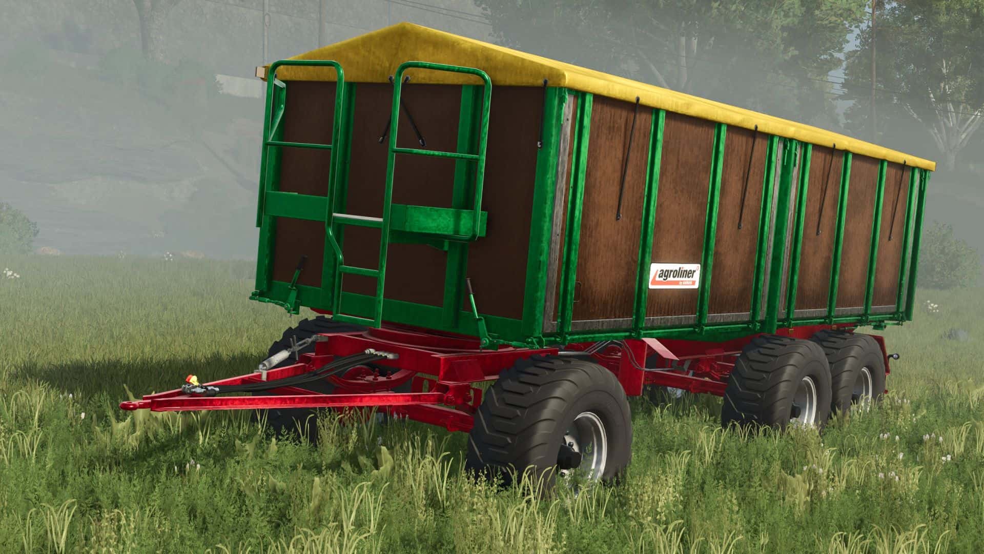FS25 Retro Kröger HKD 402, 3-axle v1.0 - FS 25 Trailers Mod Download