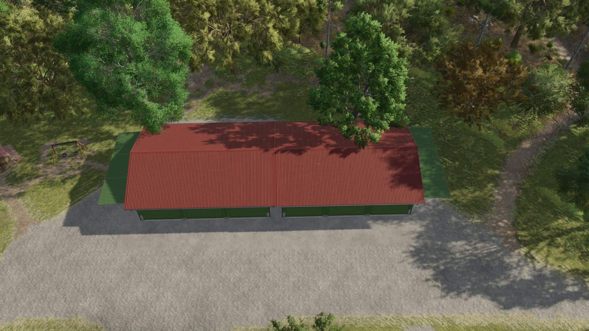 FS25 Small Hörmann garage + roof extension v1.0 - FS 25 Buildings Mod Download