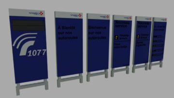FS25 Vinci Highway Signs v1 (2) - Farming simulator 19 / 17 / 15 Mod