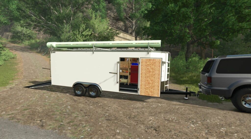 FS25 20ft Enclosed Trailer v1 (3) - Farming simulator 19 / 17 / 15 Mod
