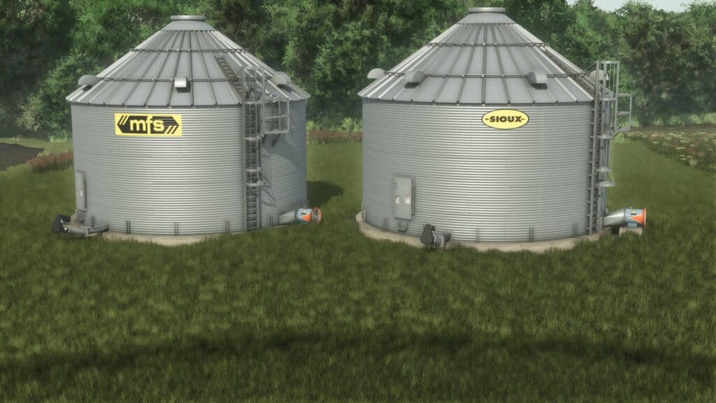 FS25 36FT Grain Bins v1 (6) - Farming simulator 19 / 17 / 15 Mod