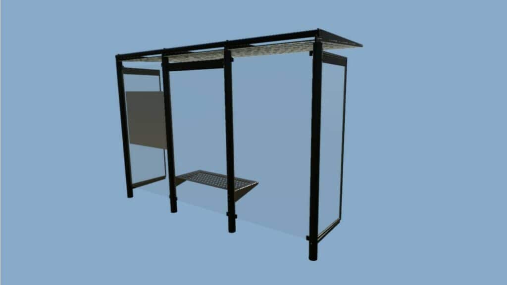 FS25 Bus stop (Prefab) v1 (2) - Farming simulator 19 / 17 / 15 Mod