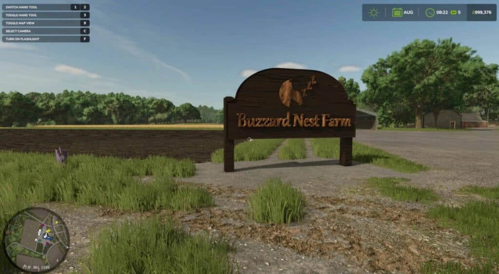 FS25 Buzzard nest sign v1 (2) - Farming simulator 19 / 17 / 15 Mod