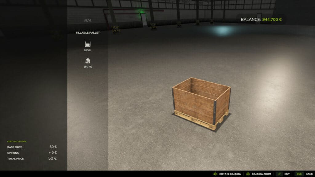 FS25 Fillable Pallet v1 (4) - Farming simulator 19 / 17 / 15 Mod