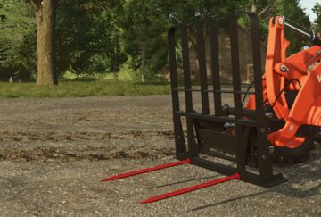 FS25 HLA Double Prong Bale Spear v1.0 - Farming simulator 19 / 17 / 15 Mod