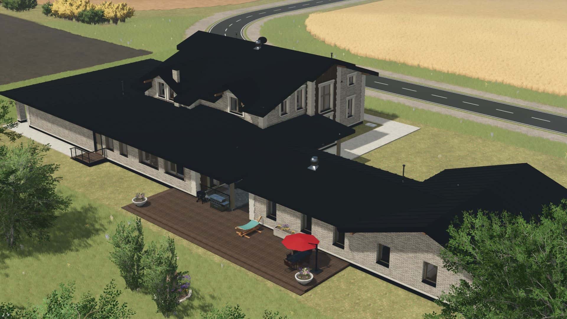 FS25 House 5 bedrooms 4 bathrooms V1 (3) - Farming simulator 19 / 17 / 15 Mod