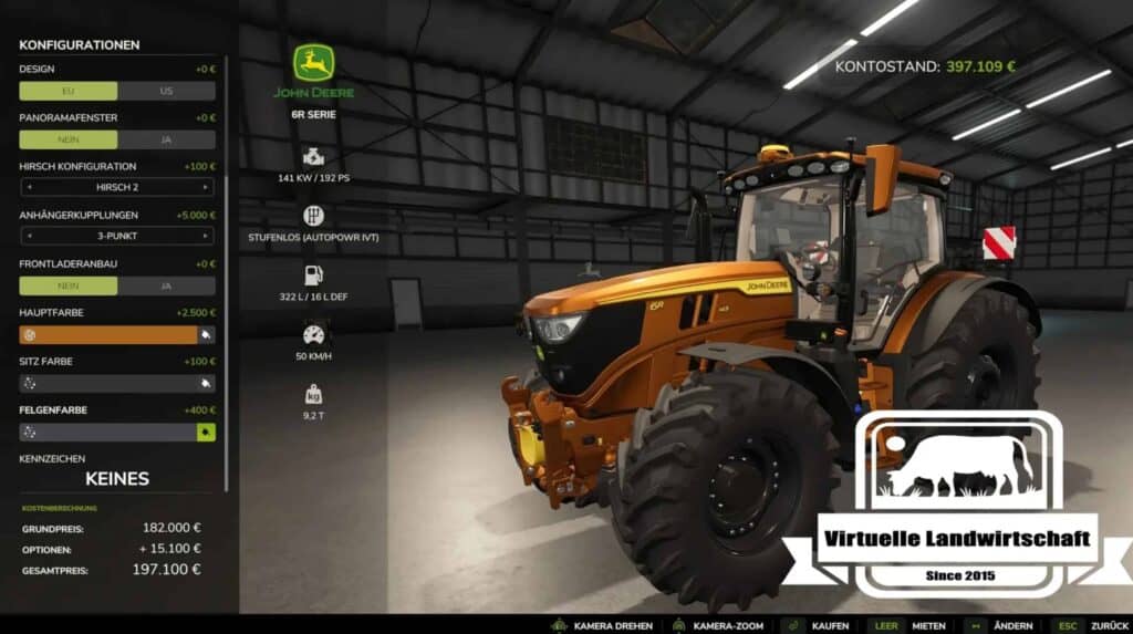 FS25 John Deere 6R Series with color selection v1 (2) - Farming ...