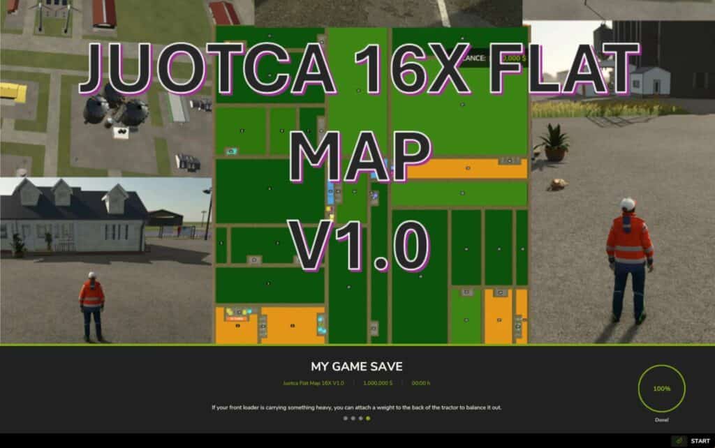 FS25 Juotca Flat Map 16X v1.0 - FS 25 Maps Mod Download