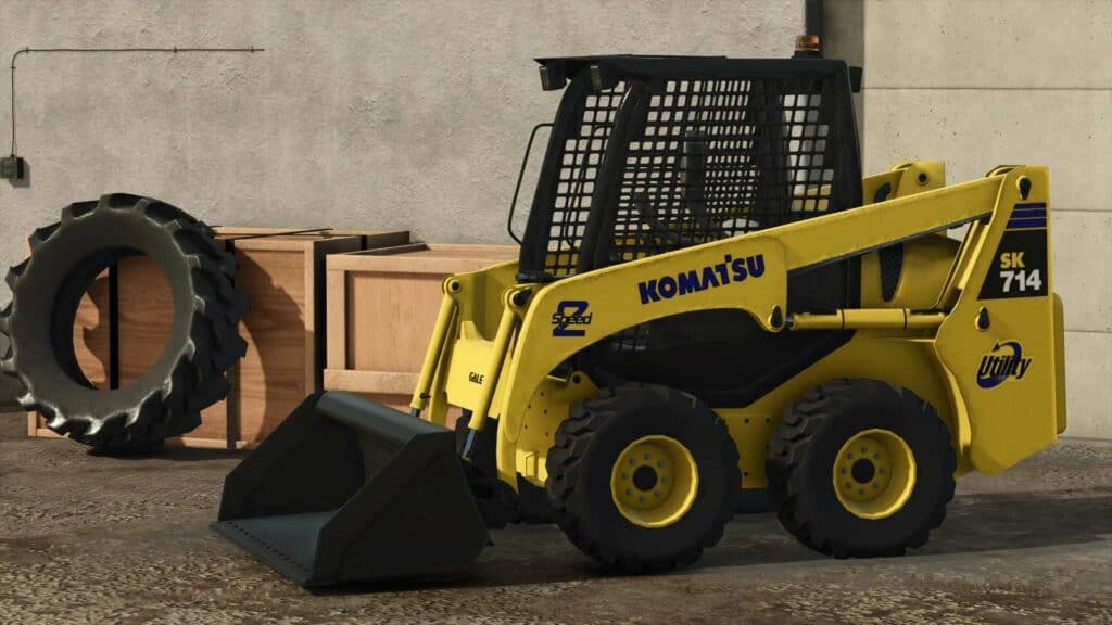 FS25 Komatsu SK 714 v1.0 - FS 25 Forklifts / Excavators Mod Download