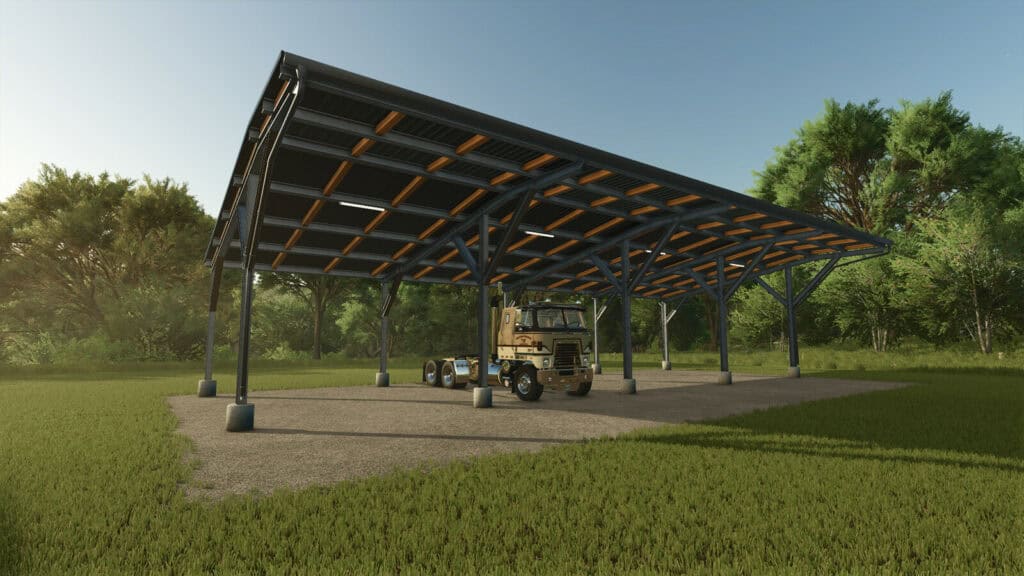 FS25 Open Shed v1.0 - FS 25 Buildings Mod Download