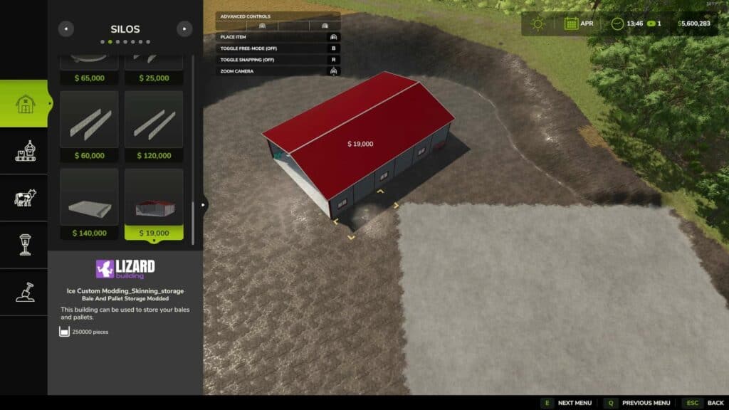FS25 Pallet and Bale Storage v1.0 - Farming simulator 19 / 17 / 15 Mod