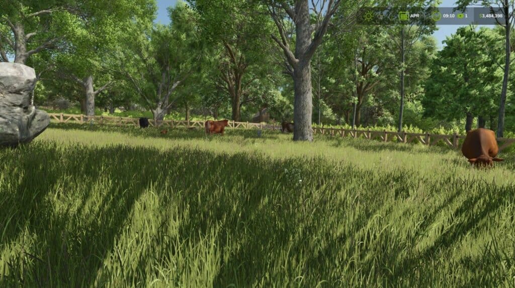 FS25 Small Cow Pasture with Wooden Fences AUTOWATER v1.0.0 (1 ...