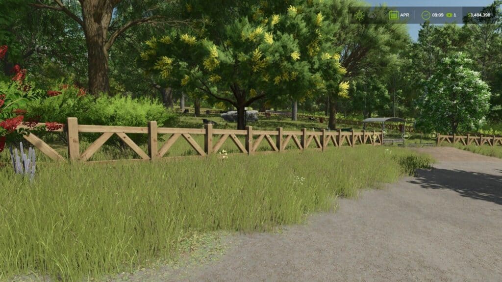 FS25 Small Cow Pasture with Wooden Fences AUTOWATER v1.0.0 (2 ...