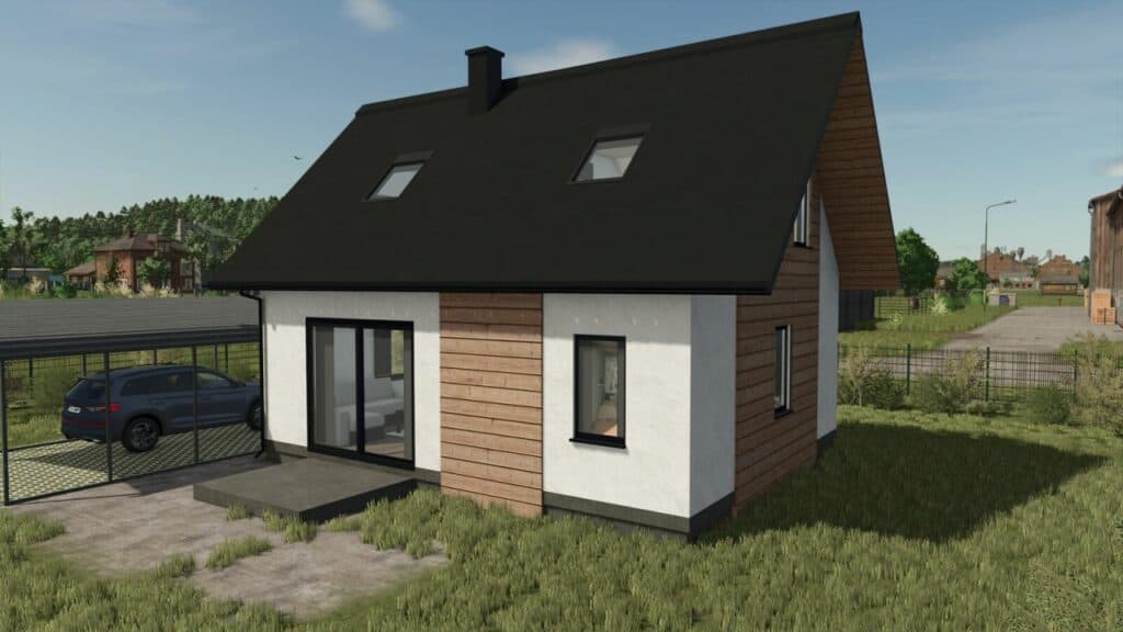FS25 Small Modern House V1 (3) - Farming simulator 19 / 17 / 15 Mod