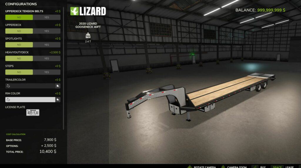 FS25 2020 Lizard GooseNeck v1.0 - FS 25 Trailers Mod Download