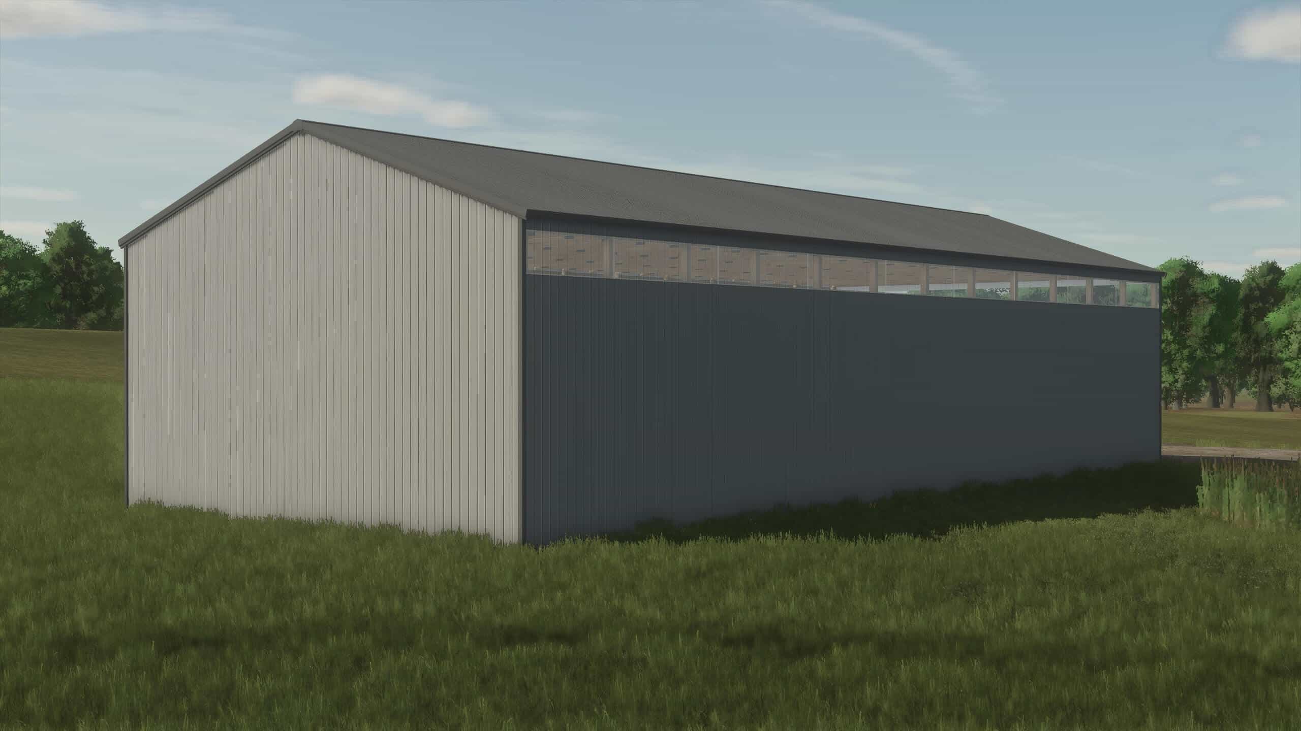 FS25 40×97 Open End Shed v1.0 - FS 25 Buildings Mod Download