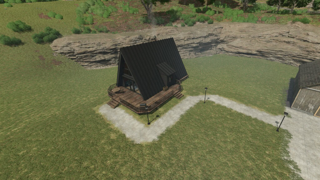 FS25 A-Frame Cabin v1.0 - FS 25 Buildings Mod Download
