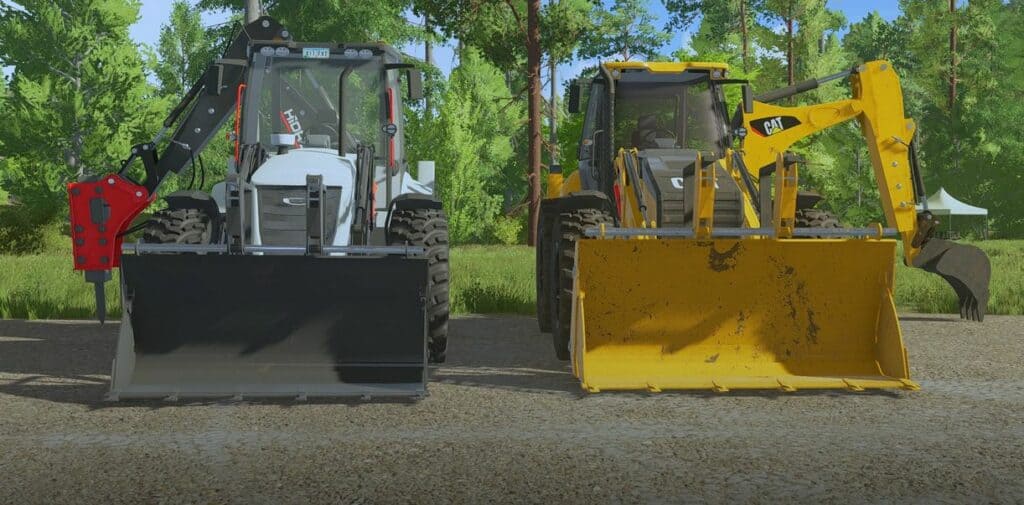 FS22 Cat Backhoe 428-444 Pack v1.0 - FS 22 Forklifts / Excavators Mod ...