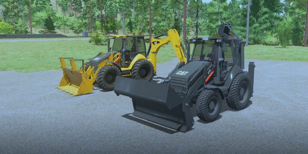 FS25 Cat Backhoe 428-444 Pack v1 (3) - Farming simulator 19 / 17 / 15 Mod