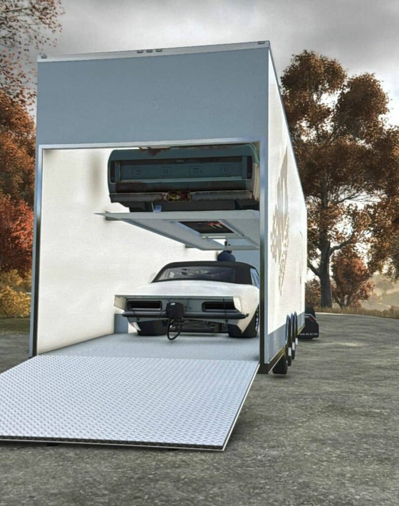 FS25 Enclosed race hauler and stacker trailer V1 (3) - Farming ...