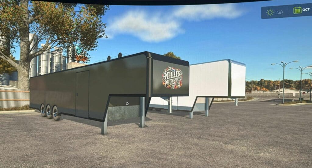 FS25 Enclosed race hauler and stacker trailer V1 (4) - Farming ...