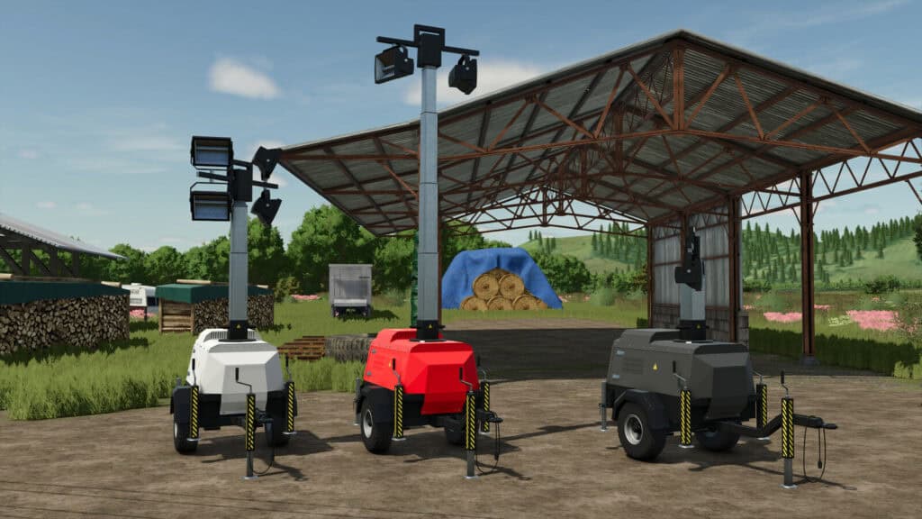 FS25 Flood Light Trailer v1 (1) - Farming simulator 19 / 17 / 15 Mod