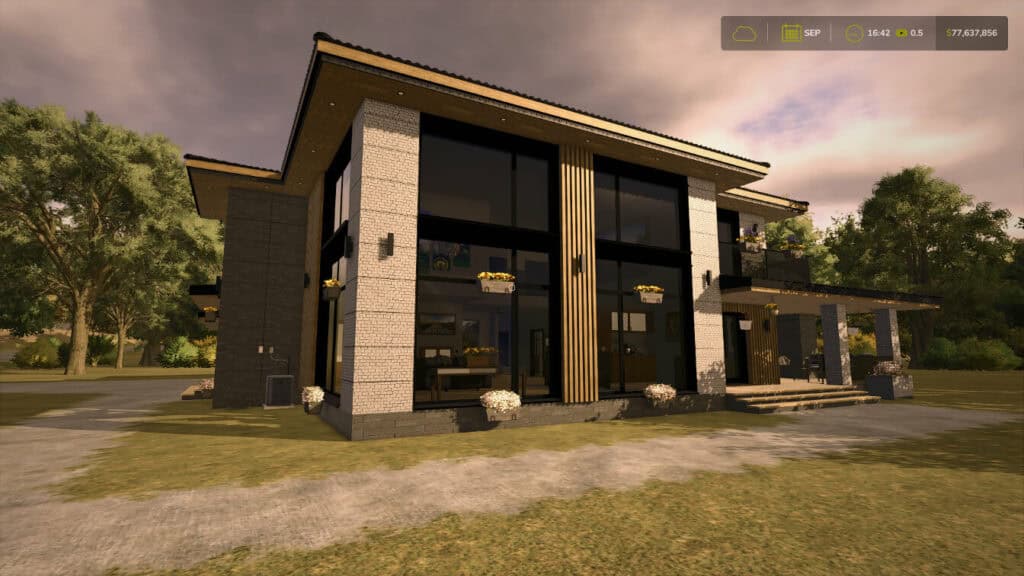 FS25 House 4 bed 3 bath V1.0 - FS 25 Buildings Mod Download