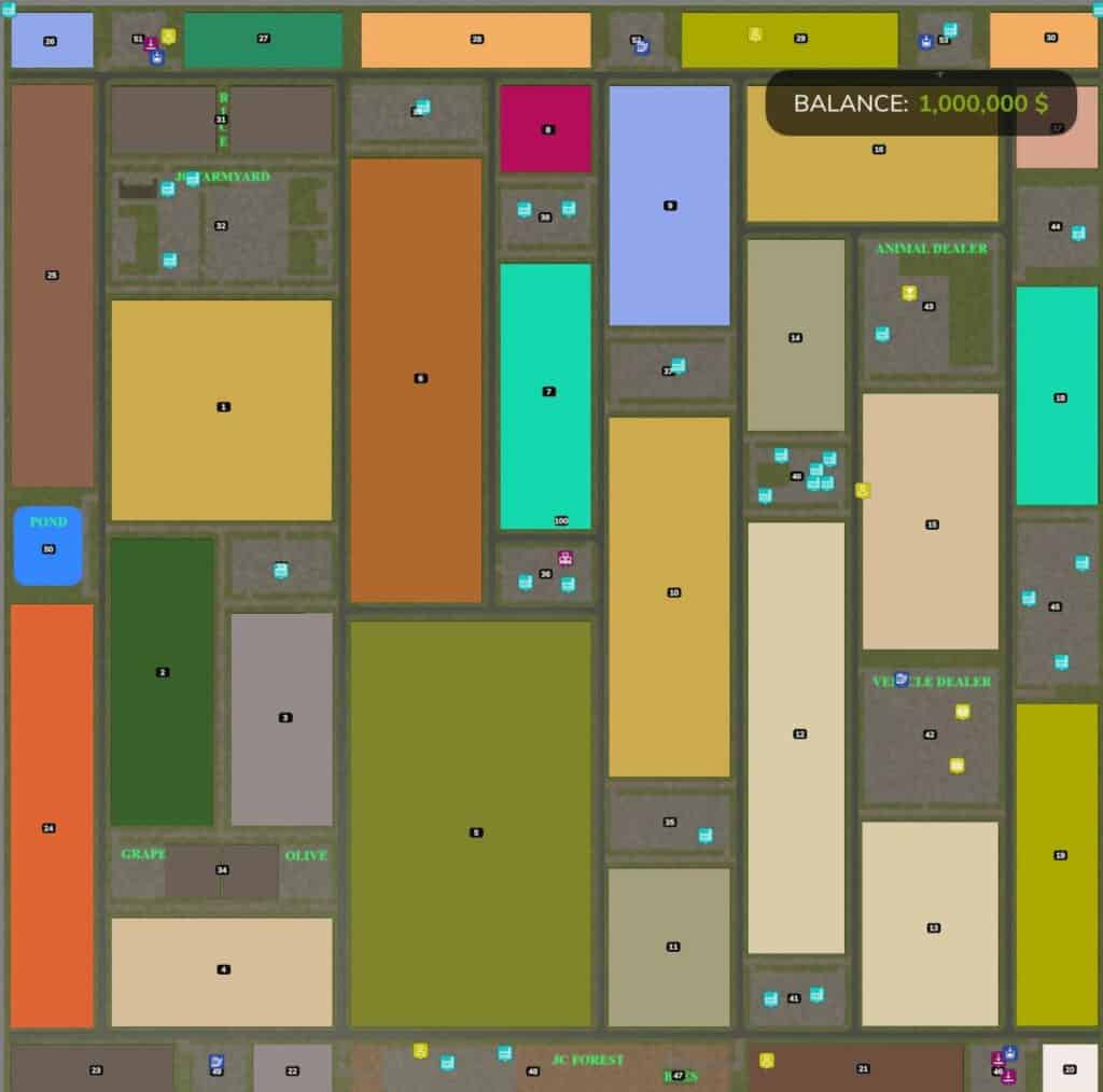 FS25 Juotca Flat Map 2X V1.1 - FS 25 Maps Mod Download