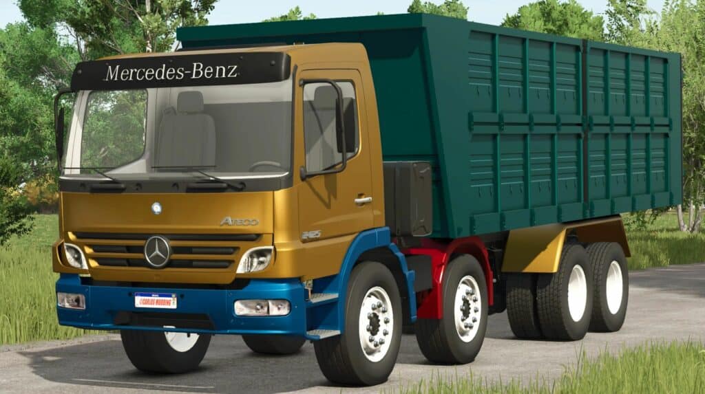 FS25 Mercedes Benz Atego 2425 6x4 & 8x4 v1.0 - FS 25 Trucks Mod Download