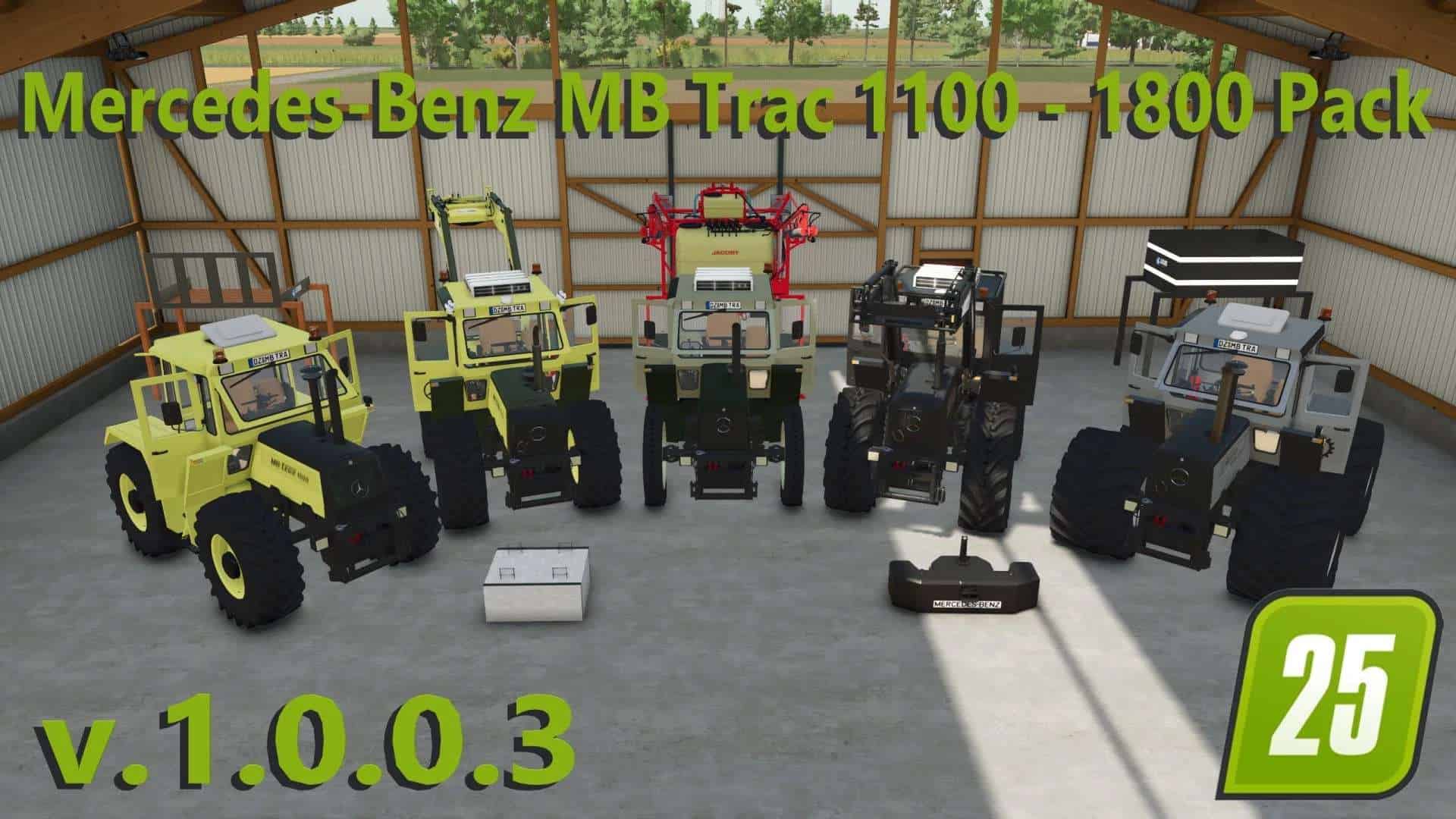 FS25 Mercedes Benz MB Trac 1100 – 1800 v1.0.0.4 - FS 25 Tractors Mod ...