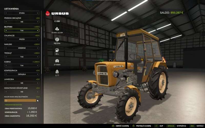 FS25 URSUS C330 – C330m v1.0.8 - FS 25 Tractors Mod Download
