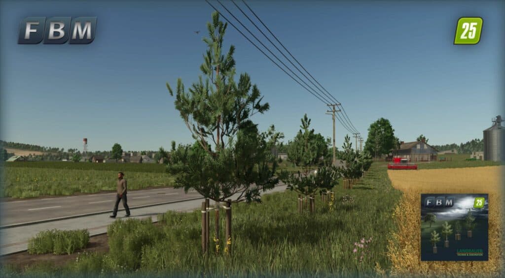 FS25 Young trees V1.0 - FS 25 Objects Mod Download