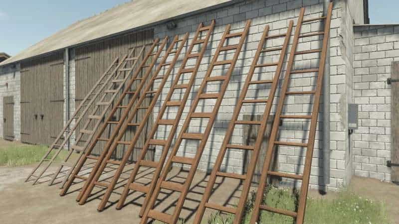 FS24 Wooden Ladder Pack v1 (1) - Farming simulator 19 / 17 / 15 Mod
