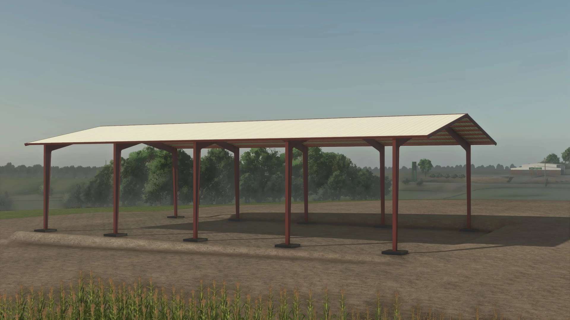 FS25 105×50 Metal Frame Hay Shed v1.0 - FS 25 Buildings Mod Download