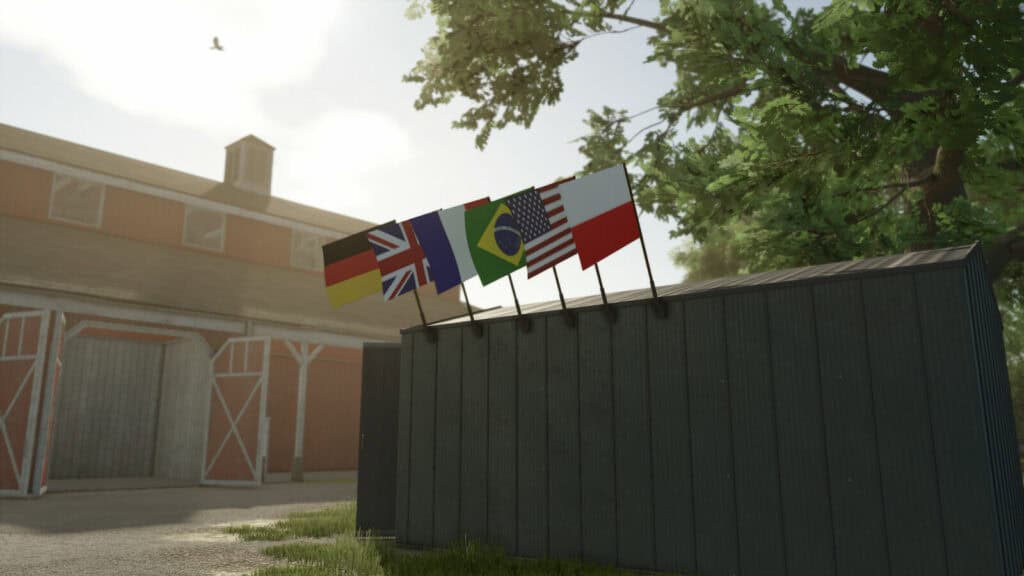 FS25 Country Flags For Wall v1.0 - FS 25 Objects Mod Download