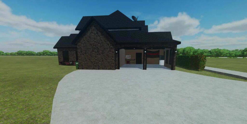 FS25 House 4Bed3Bath Style2 v1 (3) - Farming simulator 19 / 17 / 15 Mod