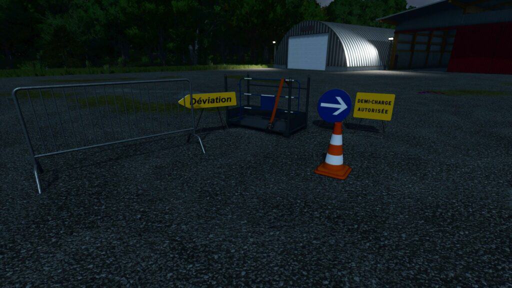 FS25 Site barriers’ pack V1 (2) - Farming simulator 19 / 17 / 15 Mod
