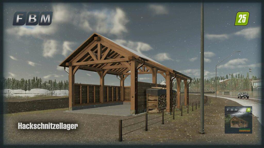 FS25 Wood chip storage v1.0.0 (3) - Farming simulator 19 / 17 / 15 Mod