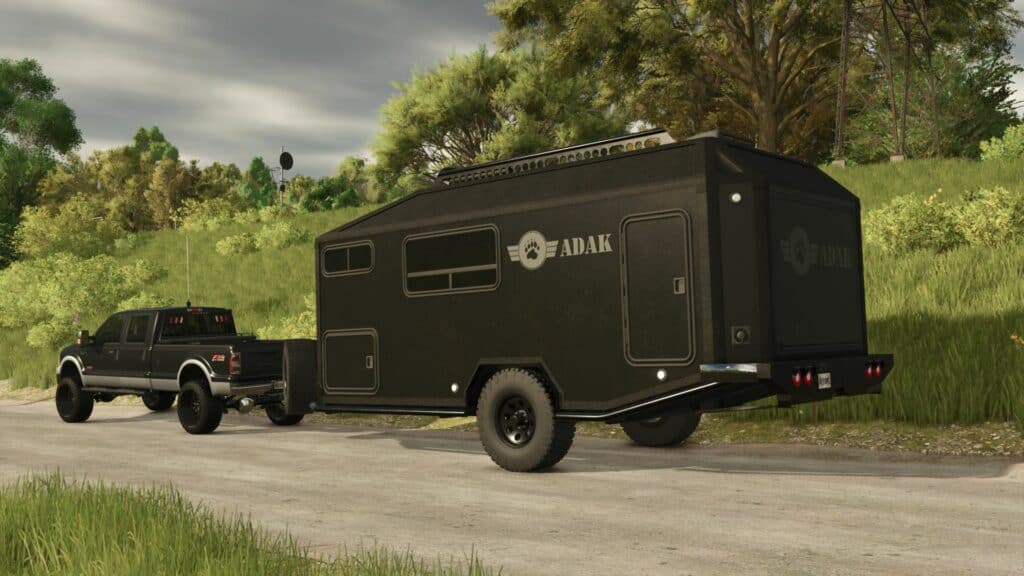 FS25 Adak Adventure Camper Trailer V1.0 - FS 25 Trailers Mod Download