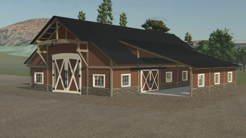 FS25 American barn v1 (5) - Farming simulator 19 / 17 / 15 Mod