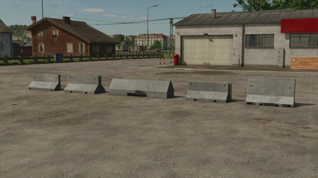 FS25 Concrete Barriers V1.0 - FS 25 Objects Mod Download
