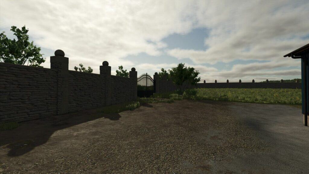 FS25 Fence Wall And Gate V1 (3) - Farming simulator 19 / 17 / 15 Mod