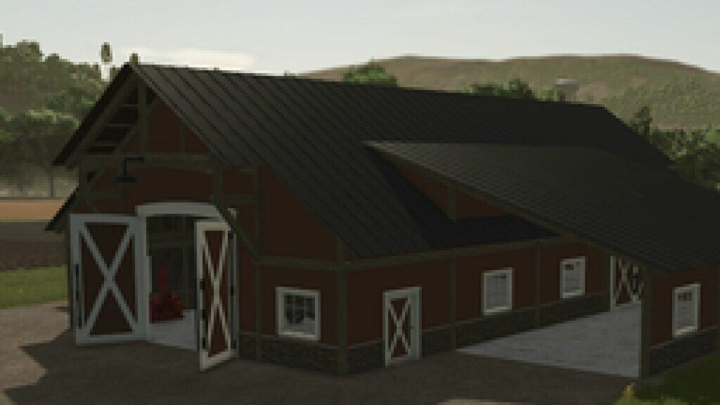 FS25 Ranch style barn V1.0.0 (3) - Farming simulator 19 / 17 / 15 Mod