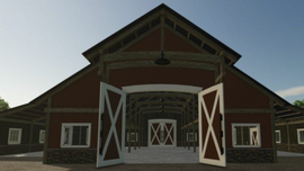 FS25 Ranch style barn V1.0.0 (5) - Farming simulator 19 / 17 / 15 Mod