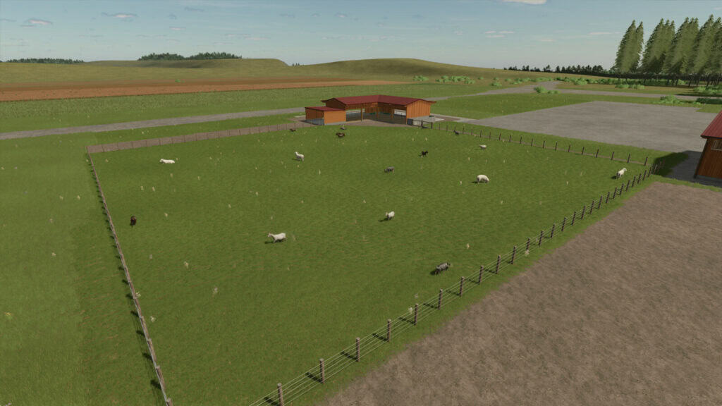 FS25 Sheep Barn L Shape v1 (2) - Farming simulator 19 / 17 / 15 Mod
