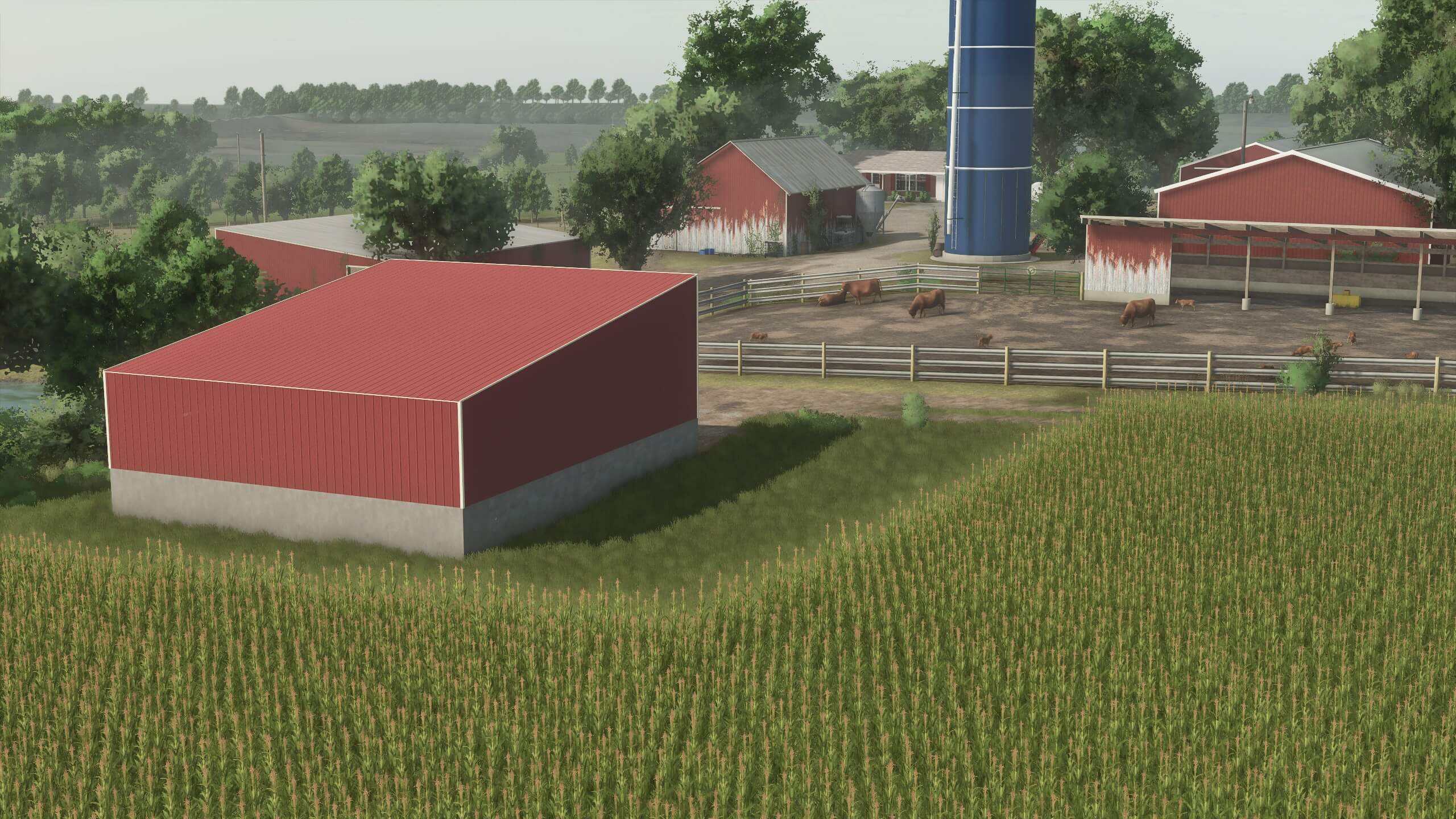 FS25 48×55 Commodity Barn V1.0 - FS 25 Buildings Mod Download