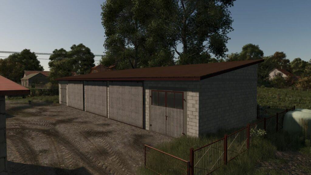 FS25 Concrete Block Garage V1.0 - FS 25 Buildings Mod Download
