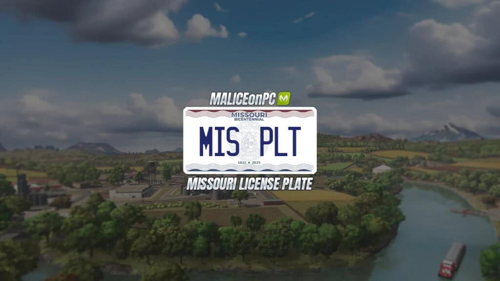 FS25 Missouri License Plate V1.0 - FS 25 Other Mod Download